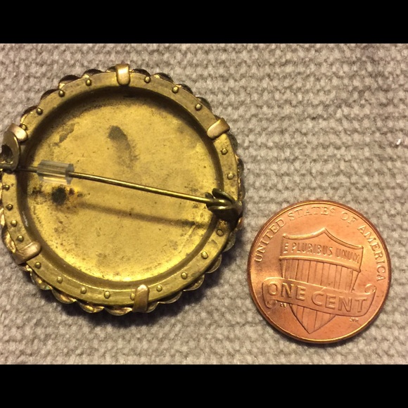 Jewelry | Very Old Brass Photograph Pin | Poshmark